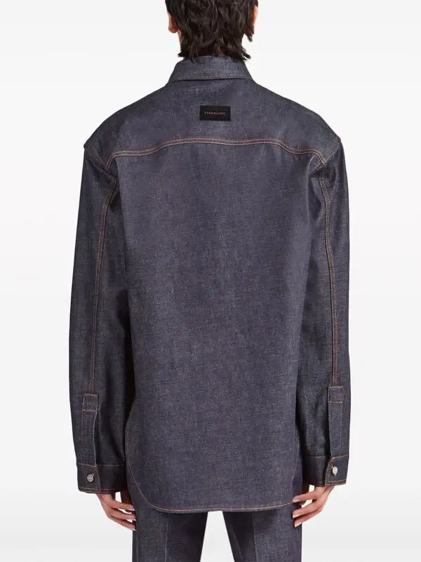FERRAGAMO Long Sleeved Denim Shirt