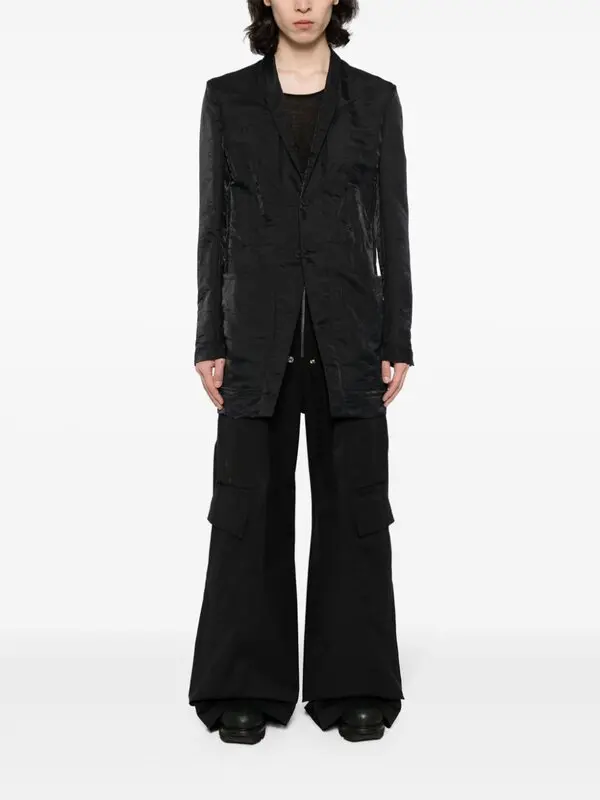 Rick Owens Silk-blend Single-breasted Blazer