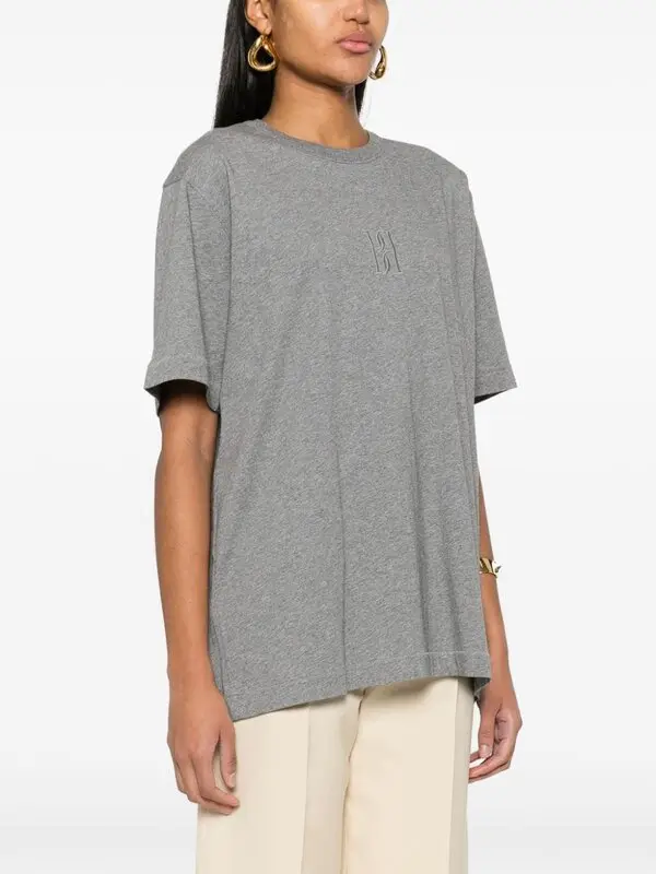 BY MALENE BIRGER Fayeh Logo-embroidered T-shirt - Grey