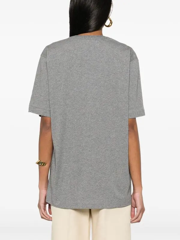 BY MALENE BIRGER Fayeh Logo-embroidered T-shirt - Grey
