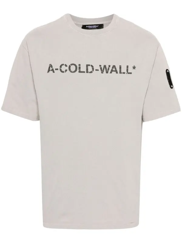 A-COLD-WALL* Overdye Logo-print T-shirt - Grey