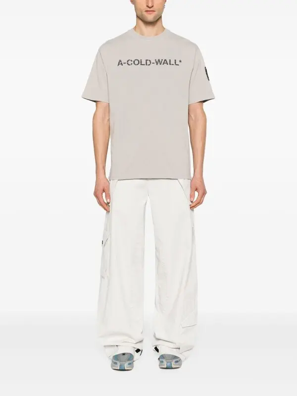 A-COLD-WALL* Overdye Logo-print T-shirt - Grey