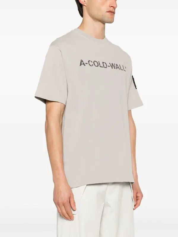 A-COLD-WALL* Overdye Logo-print T-shirt - Grey