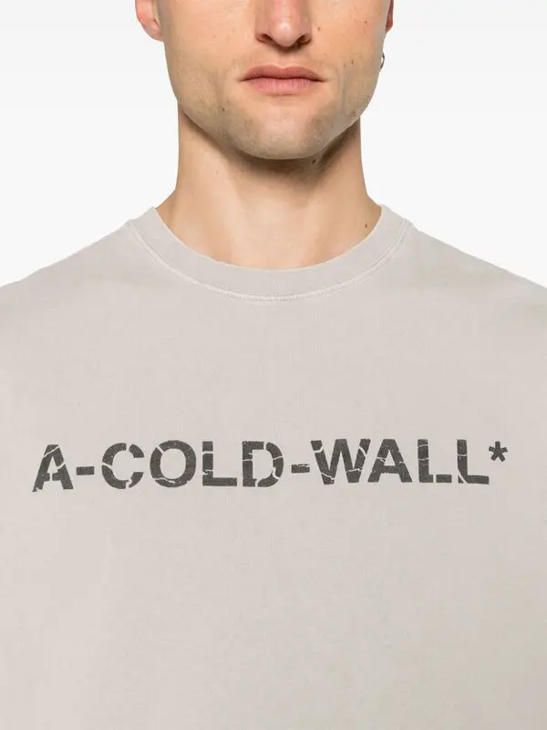 A-COLD-WALL* Overdye Logo-print T-shirt - Grey