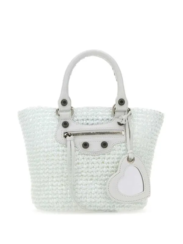 Balenciaga Small Le Cagole Panier Tote - White