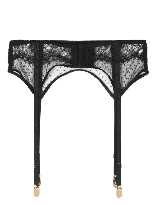 Dolce & Gabbana Dg-lettering Lace Suspender Belt
