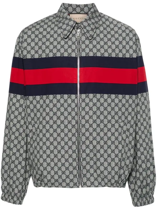 Gucci Gg-print Cotton Bomber Jacket