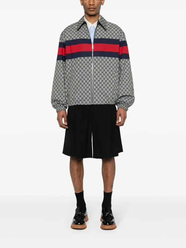 Gucci Gg-print Cotton Bomber Jacket