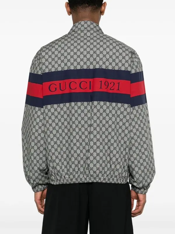 Gucci Gg-print Cotton Bomber Jacket