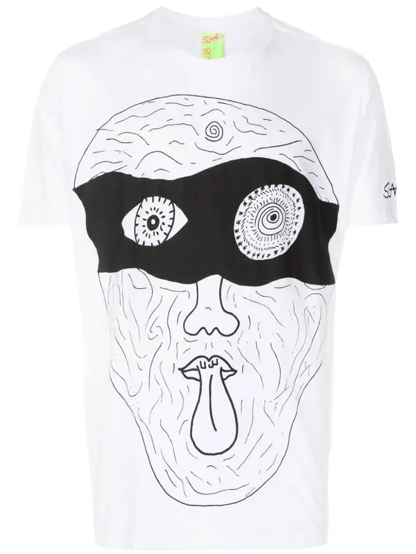 AMIR SLAMA Graphic Print T-shirt - White