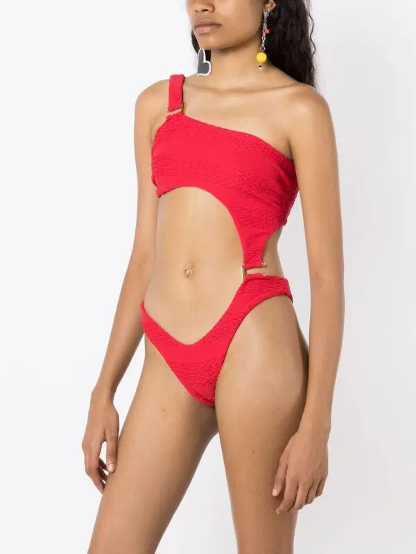 AMIR SLAMA Cut-out One-shoulder Swimsuit