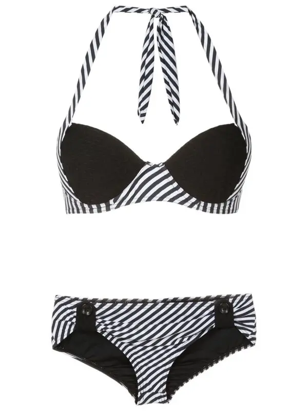 AMIR SLAMA Striped Bikini Set