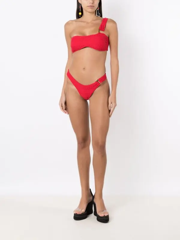 AMIR SLAMA Textured-finish One-shoulder Bikini