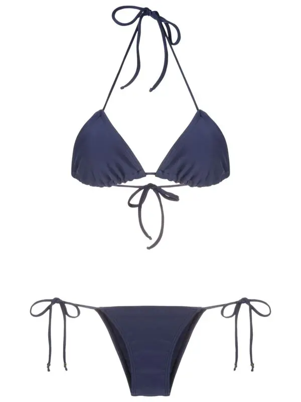 AMIR SLAMA Halterneck Triangle Bikini - Blue