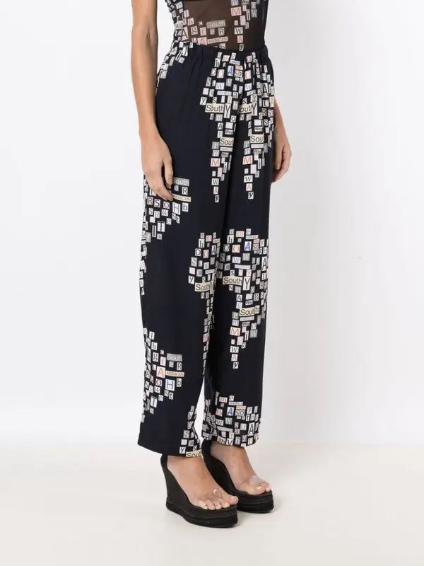 AMIR SLAMA Text-print Trousers