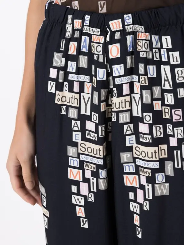 AMIR SLAMA Text-print Trousers