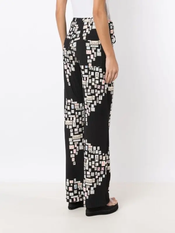 AMIR SLAMA Text-print Trousers