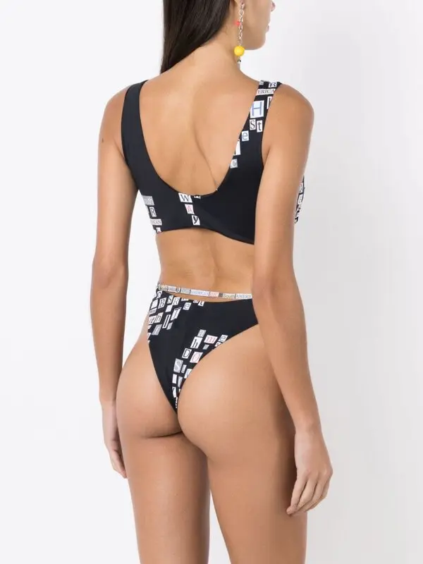 AMIR SLAMA Text-print Swimsuit