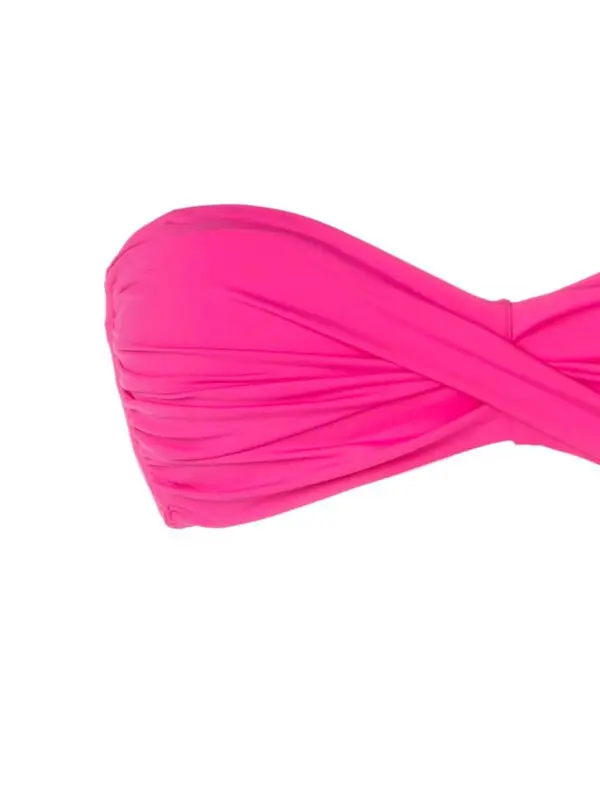 AMIR SLAMA Twist-detail Strapless Bikini Top - Pink