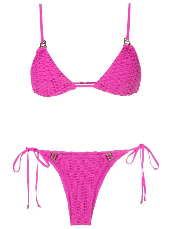 AMIR SLAMA Interwoven-design Triangle Bikini - Pink