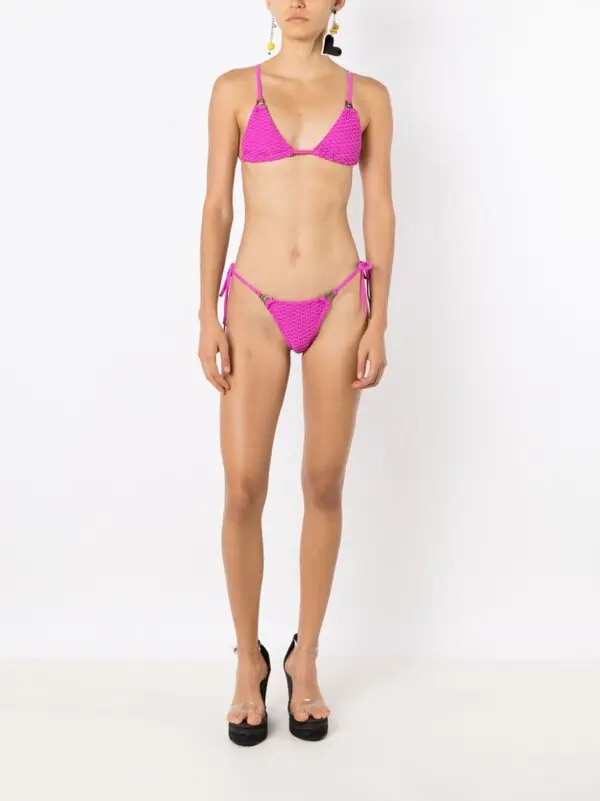 AMIR SLAMA Interwoven-design Triangle Bikini