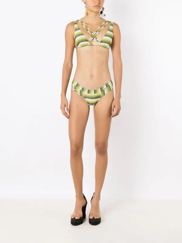AMIR SLAMA Striped Strappy Bikini