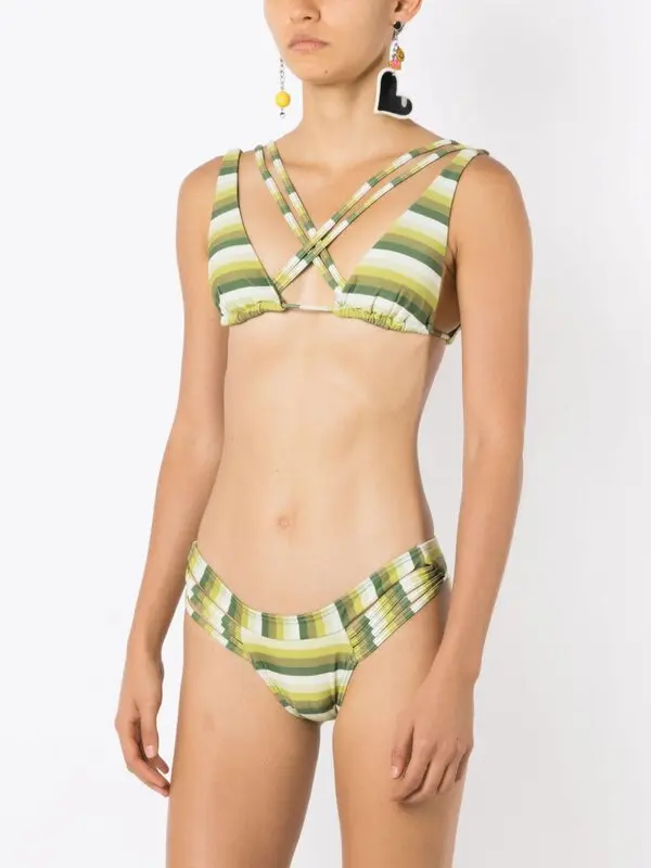 AMIR SLAMA Striped Strappy Bikini