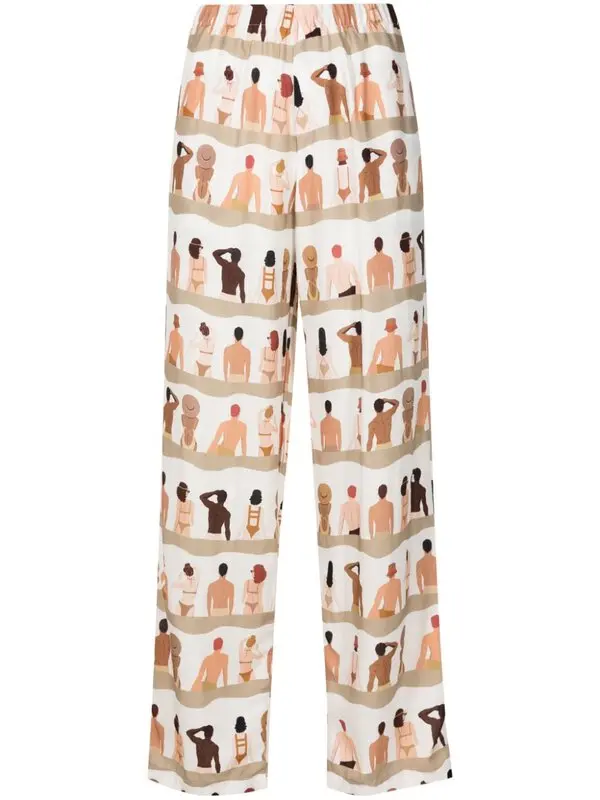 AMIR SLAMA Swimmer-print Trousers