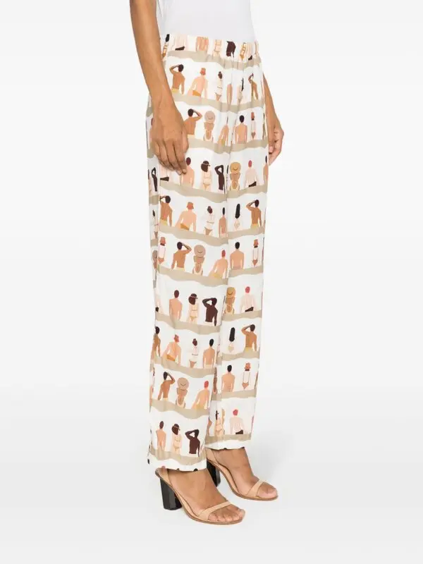AMIR SLAMA Swimmer-print Trousers