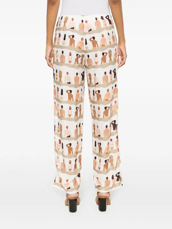 AMIR SLAMA Swimmer-print Trousers