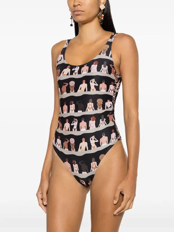 AMIR SLAMA Graphic-print One-piece Swimsuit