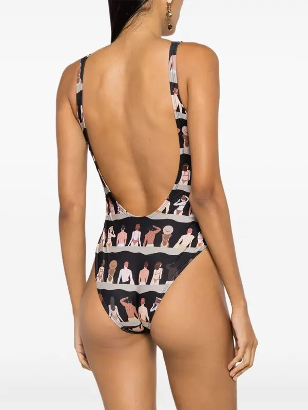 AMIR SLAMA Graphic-print One-piece Swimsuit