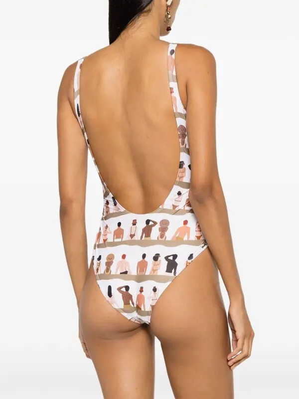 AMIR SLAMA Graphic-print One-piece Swimsuit