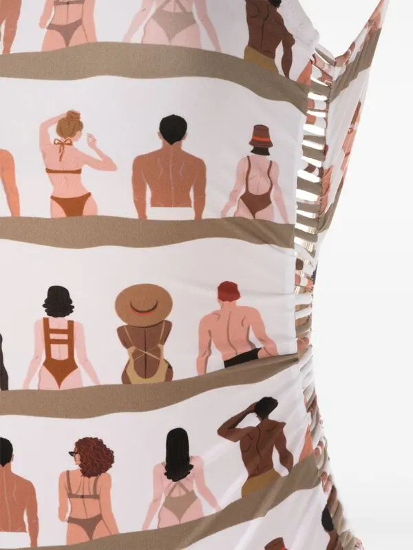 AMIR SLAMA Graphic-print One-piece Swimsuit