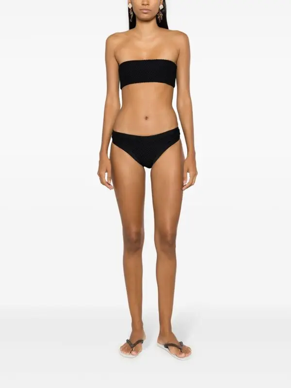 AMIR SLAMA Textured Bandeau Bikini