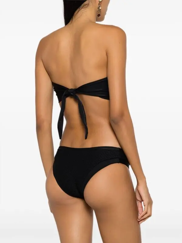 AMIR SLAMA Textured Bandeau Bikini