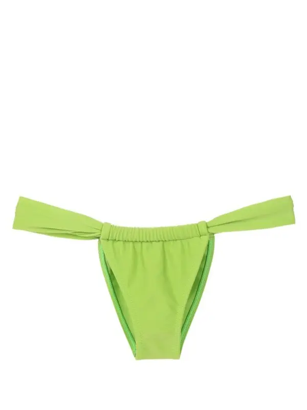 AMIR SLAMA Gathered Low-waisted Bikini Bottom - Green