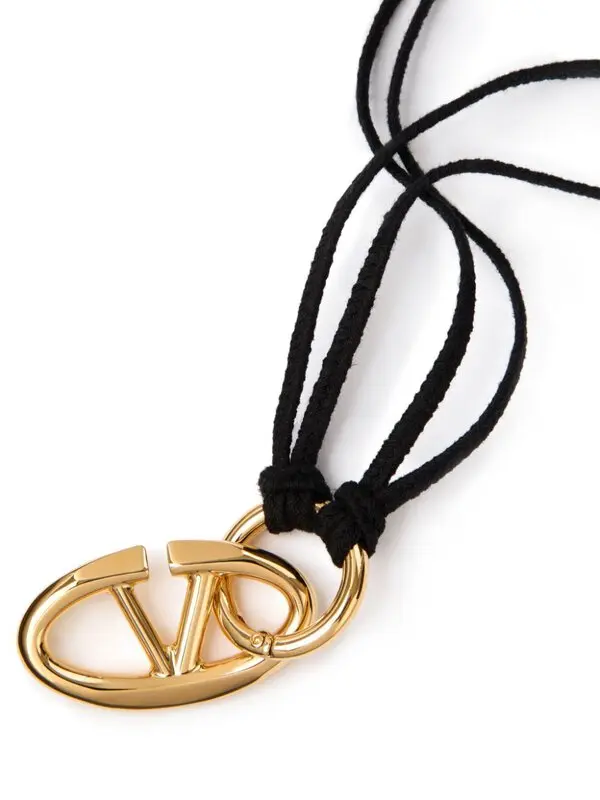 Valentino Garavani Vlogo Rope Necklace - Black