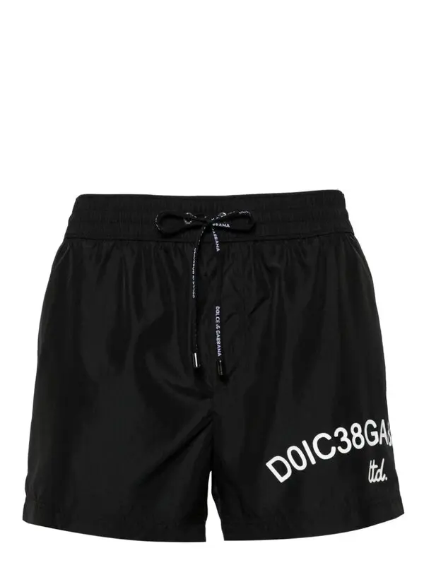 Dolce & Gabbana Logo-print Drawstring Swim Shorts