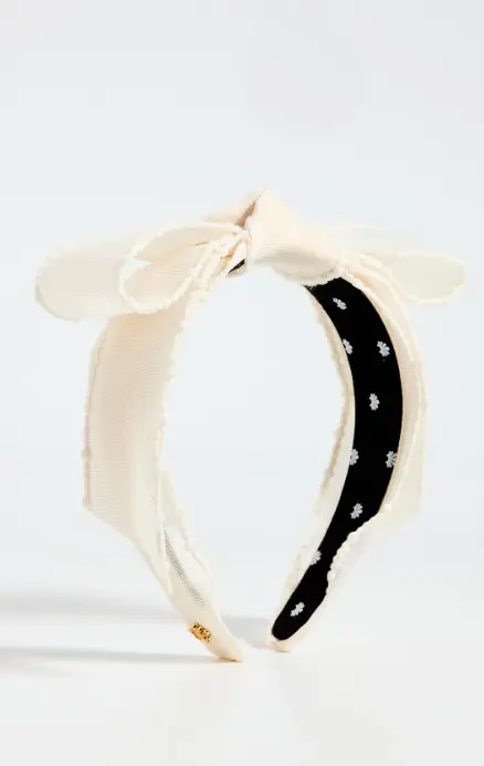 Lele Sadoughi Sheer Shirley Headband - Ivory | Editorialist display picture 1