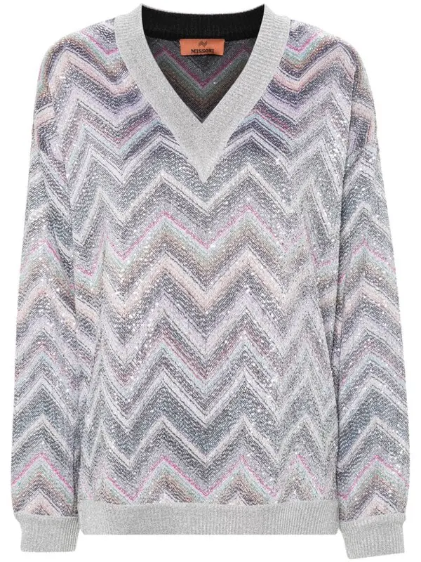Missoni Zigzag Sequin-embellished Jumper