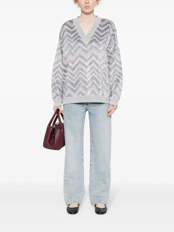Missoni Zigzag Sequin-embellished Jumper