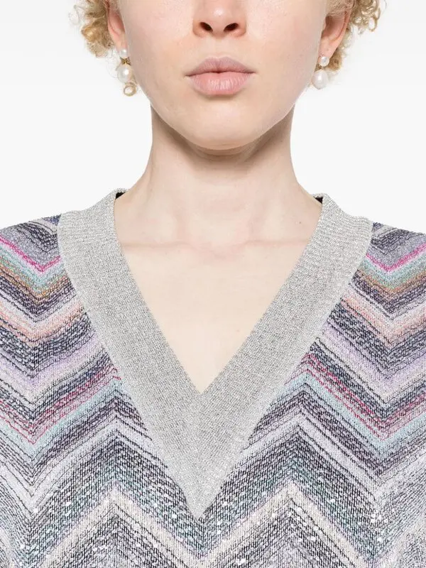 Missoni Zigzag Sequin-embellished Jumper