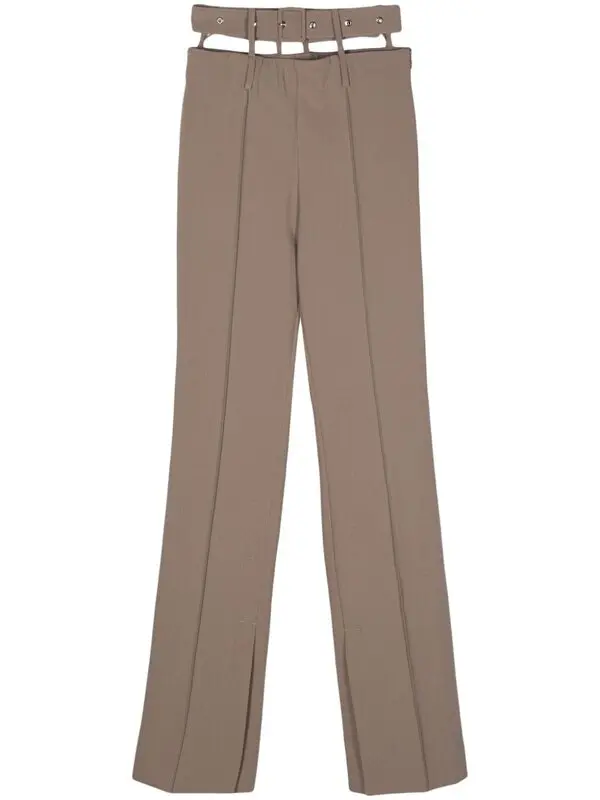 Rokh Belt-detail Trousers - Brown