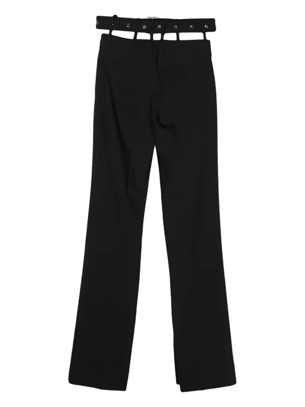 Rokh Belted Straight Trousers - Black