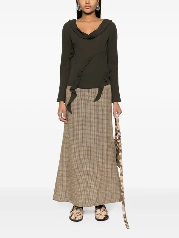 Acne Studios Checked Maxi Skirt