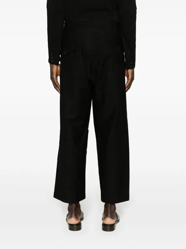 Yohji Yamamoto M-front Tuck Cropped Trousers