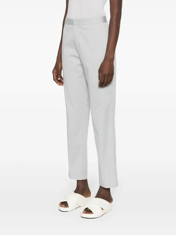 Fabiana Filippi Straight-leg Gabardine Trousers - Grey