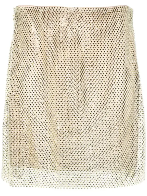 Philosophy Di Lorenzo Serafini Crystal-embellished Mini Skirt - Green