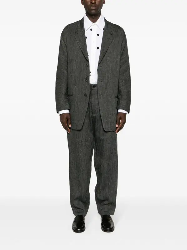 Yohji Yamamoto Tapered Linen Trousers